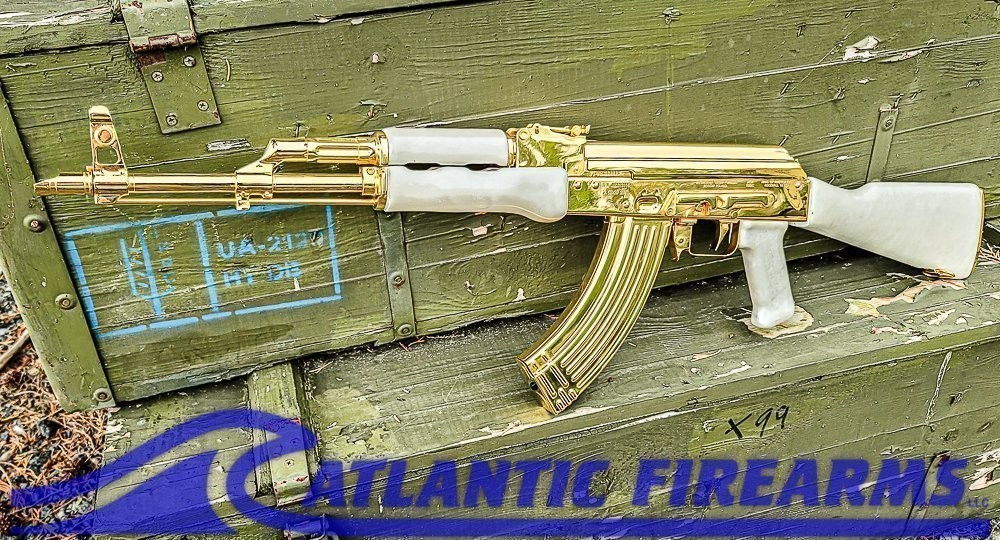24KT Gold AK47 Rifle SALE - AtlanticFirearms.com