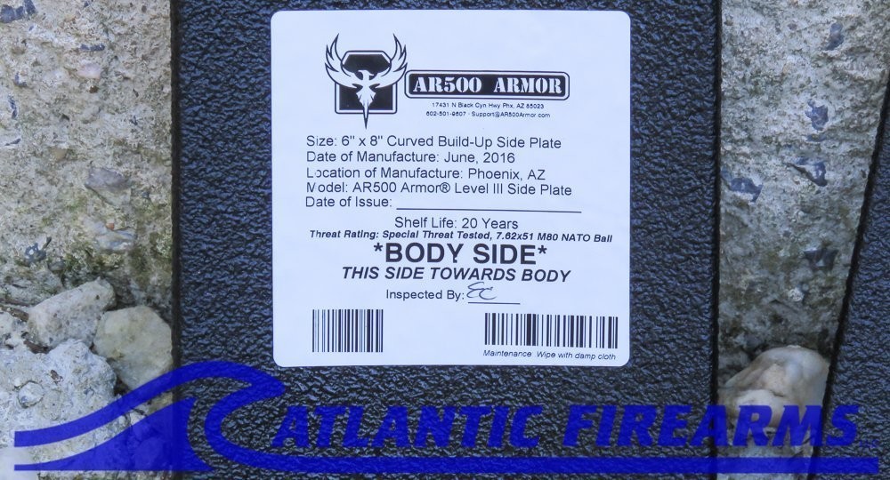 AR500 Armor Side Plate Pair - 6"x 8" - AtlanticFirearms.com