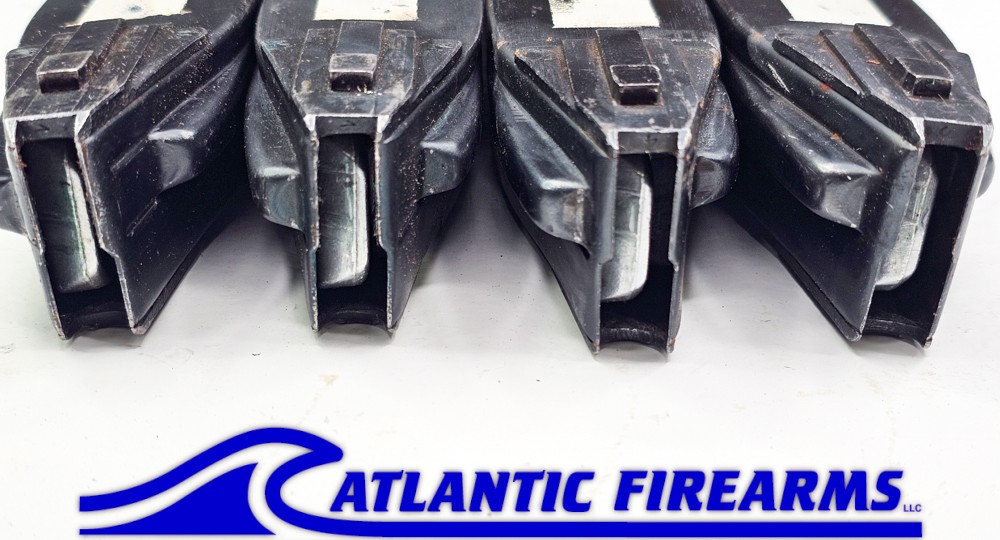 Suomi M31 4 Pack 9mm 50 Round Coffin Magazines with Leather Pouch ...