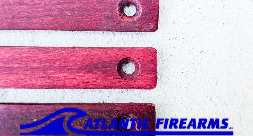 MLOK Wood Grip Stop Red- 3 Slot - AtlanticFirearms.com
