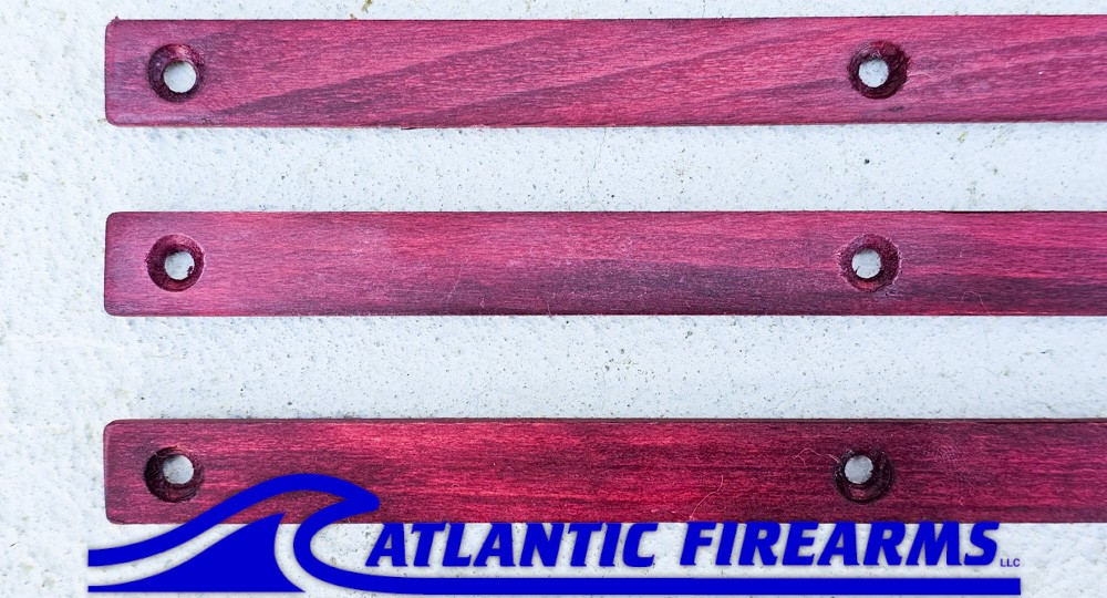 MLOK Wood Grip Stop 6 Slot- Red - AtlanticFirearms.com