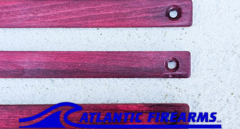MLOK Wood Grip Stop 6 Slot- Red - AtlanticFirearms.com