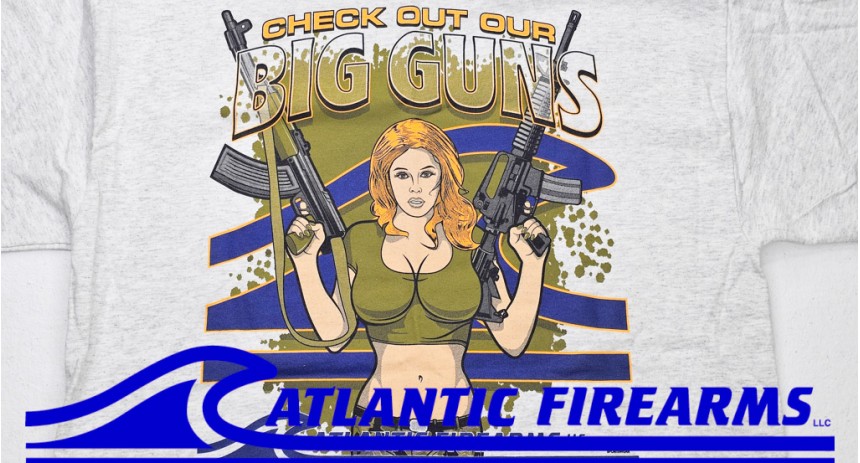 Atlantic Firearms Big Guns T-Shirt - Ash Grey - AtlanticFirearms.com