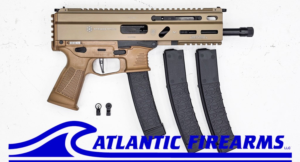 Stribog SP9A3 FDE Pistol W/ Brace - AtlanticFirearms.com
