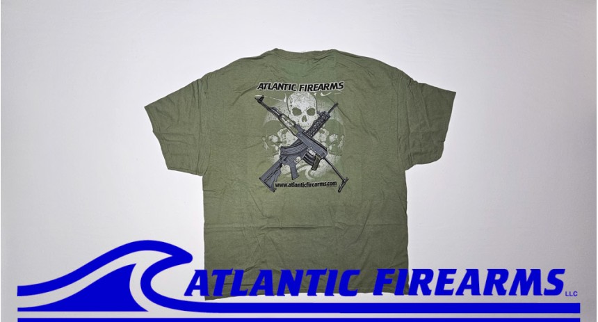 Atlantic Firearms Skulls T-Shirt - Military Green - AtlanticFirearms.com