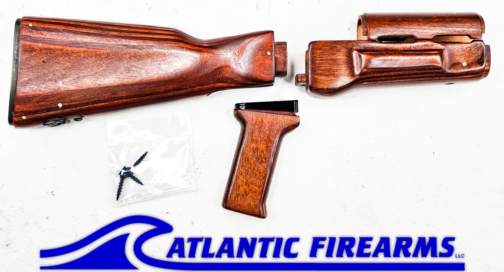 Amber Wood AK Milled Stock Set - AtlanticFirearms.com