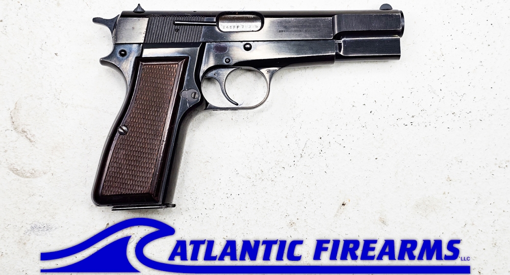 Browning Hi Power 9mm Pistol w/ Wood Grips - AtlanticFirearms.com