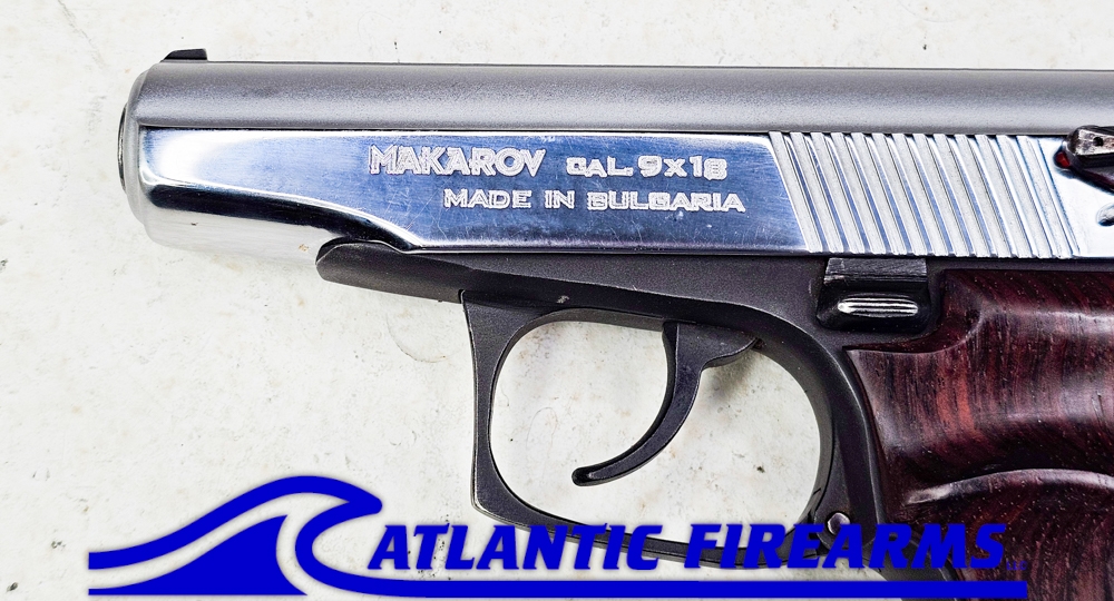 Bulgarian Makarov 9x18 Pistol w/ Chrome Slide - AtlanticFirearms.com