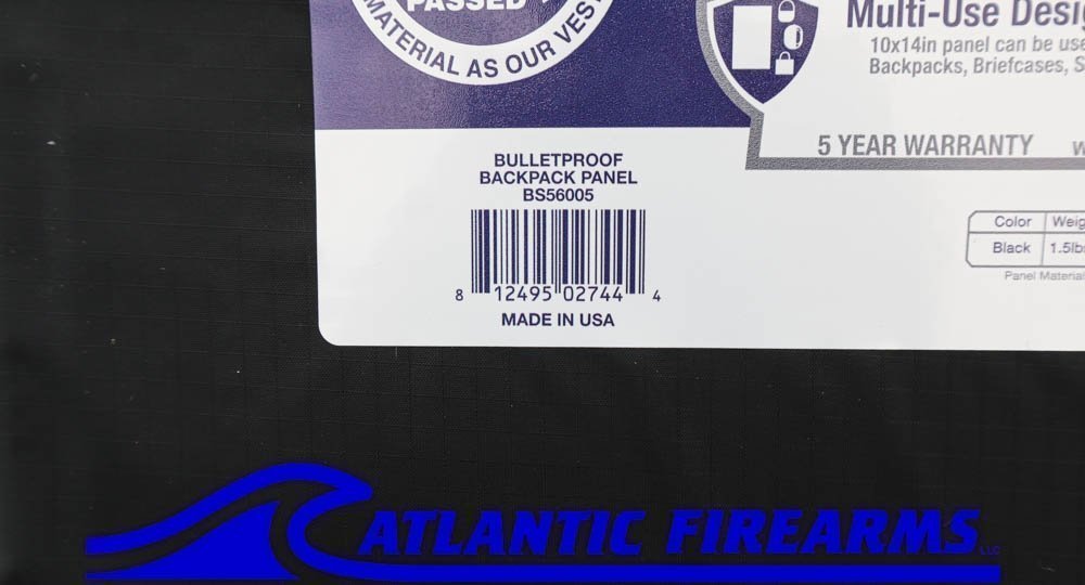 BulletSafe Backpack Panel SALE - AtlanticFirearms.com