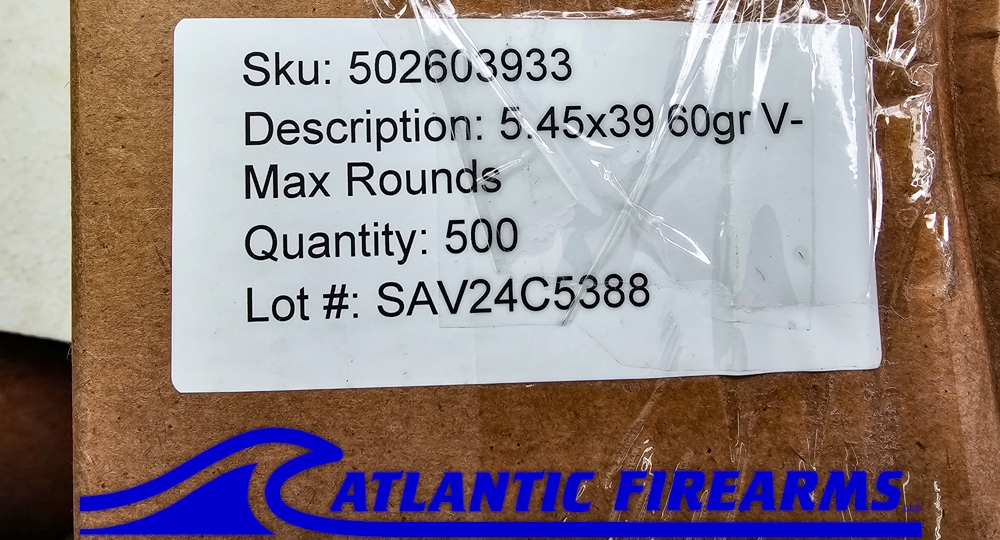 Norma V-Max 5.45x39 Ammo 60gr-500 rnd - AtlanticFirearms.com