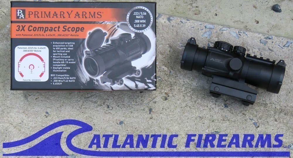 Primary Arms 3X Compact Prism Scope with the Patented .223/5.56, 5 ...