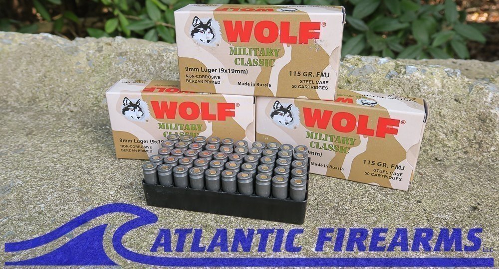 Wolf Ammunition For Sale 9mm 1000 Round Case - AtlanticFirearms.com