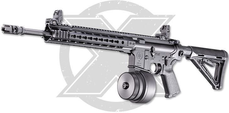X-15 AR15 High Capacity 50 Round Drum Magazine - AtlanticFirearms.com