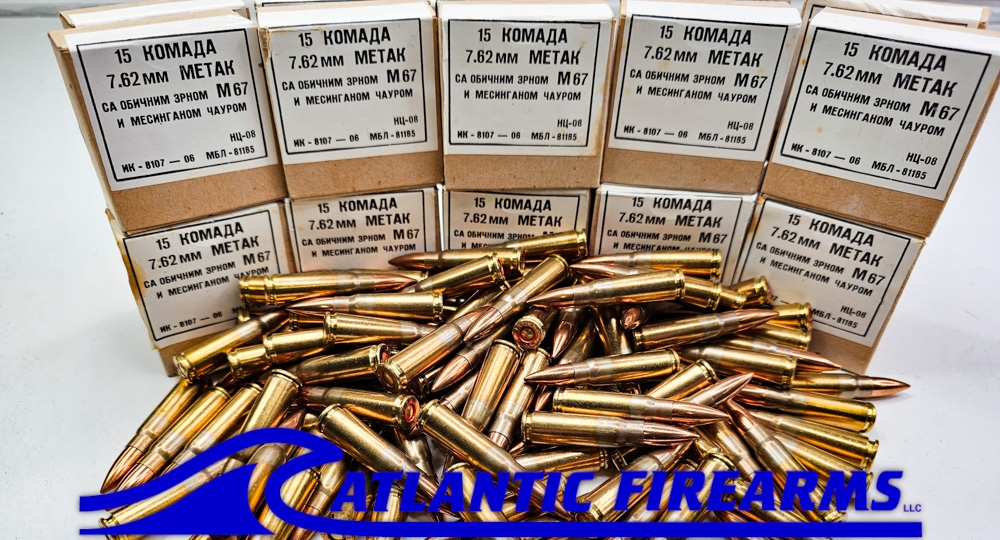 Yugoslavian Military Surplus AK47 Ammo-300 Rounds - AtlanticFirearms.com